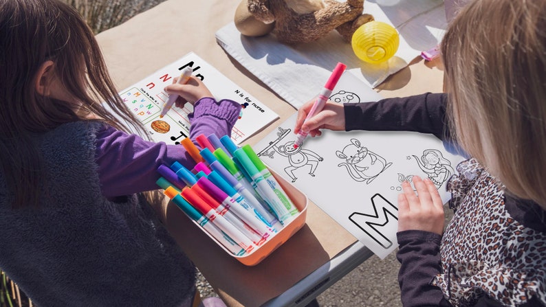 Printable ABC Themed Coloring Book Pre-school & Kindergarten - Etsy