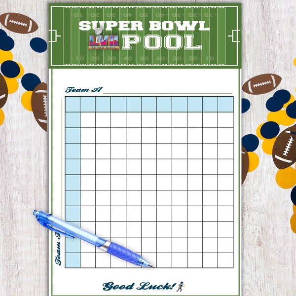 Super Bowl Pool Poster - Etsy