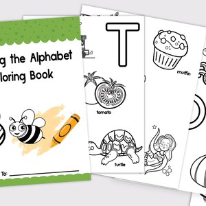 Printable ABC Themed Coloring Book Pre-school & Kindergarten Kids ...