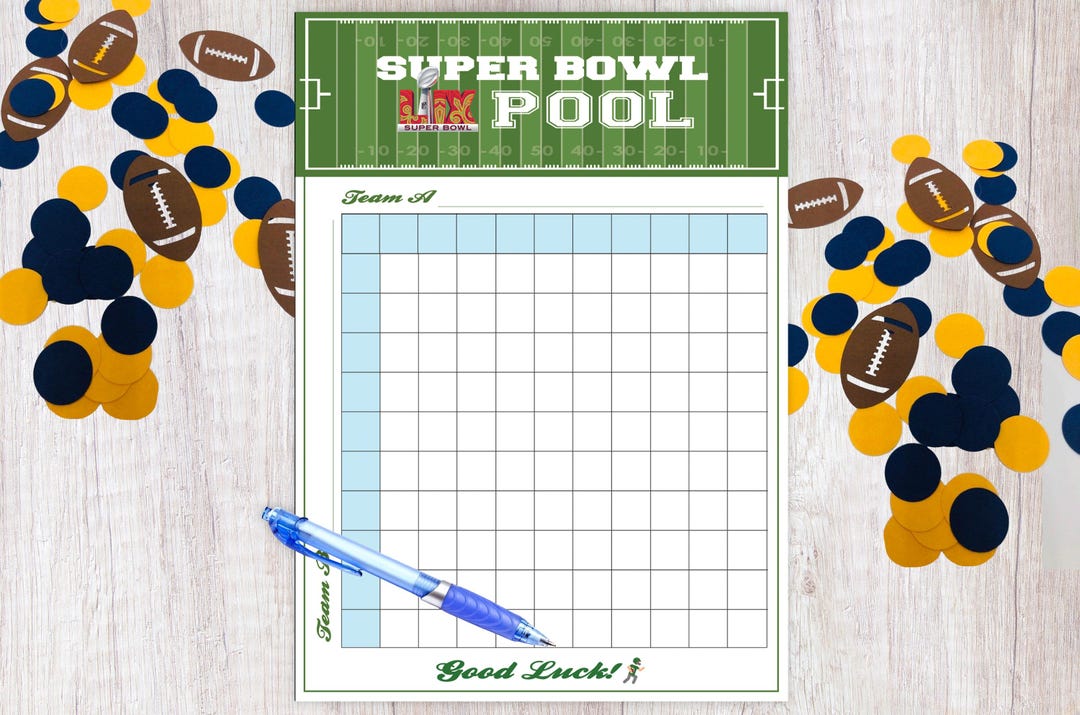 Superbowl Printables - Super Bowl - Super Bowl Party Games - Large ...