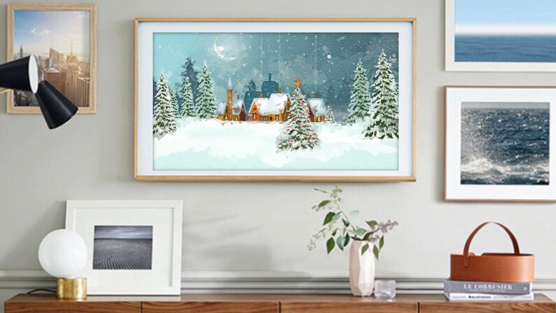Frame TV Art, Samsung Frame TV Art, Digital Download, Winter, Landscape ...