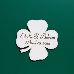 Shamrock Wedding Guest Book Drop Top Wedding Guestbook White Frame St ...