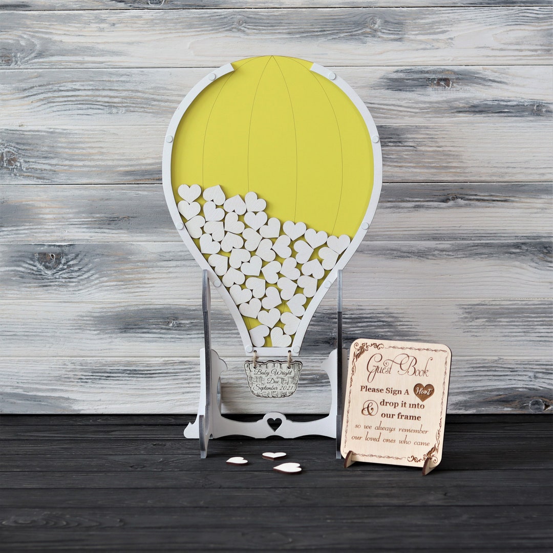 Baby Shower Gift, Baby Shower Drop Box Sign, Air Balloon Wedding ...