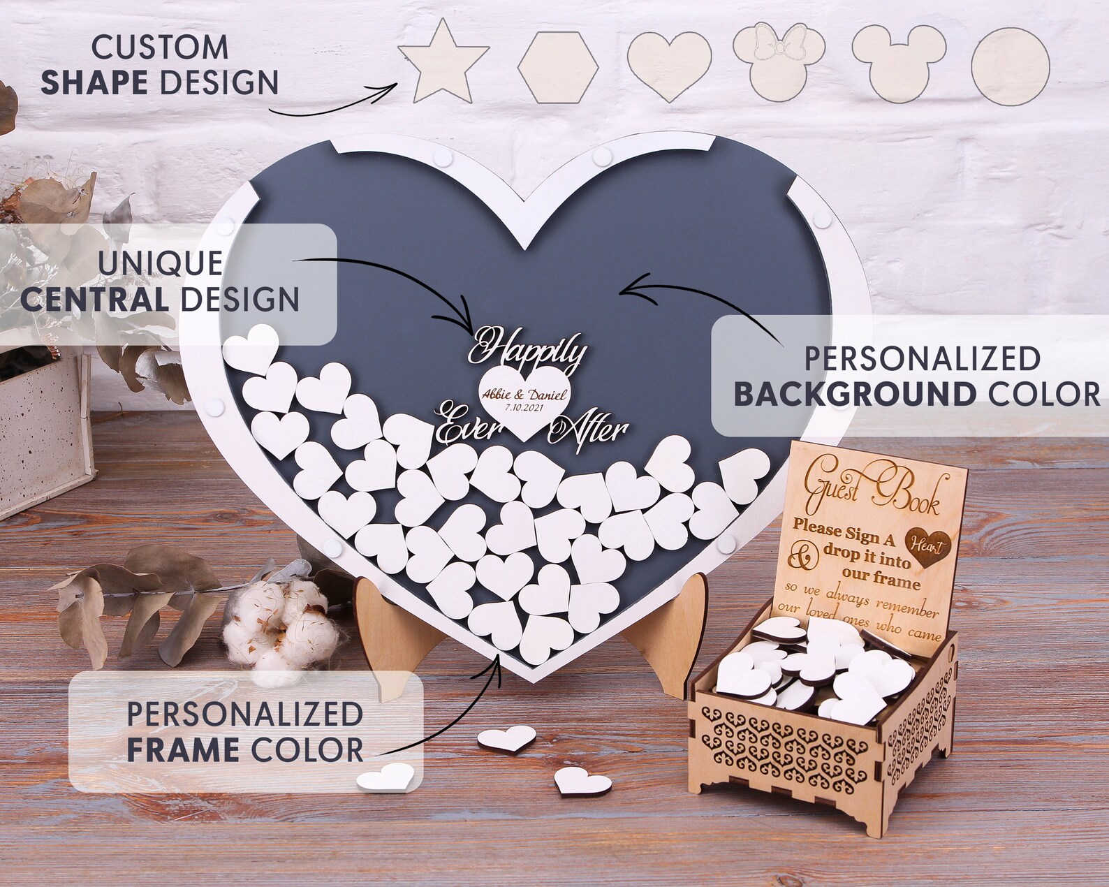 Sea Shell Shape Guest Book Beach Wedding Guestbook Tropical - Etsy
