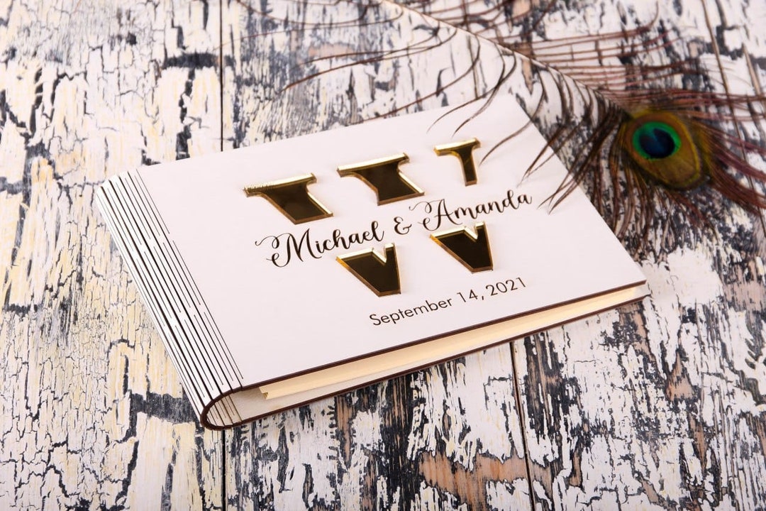 Wooden Engraved Wedding Album Wedding Guest Gifts Customized - Etsy