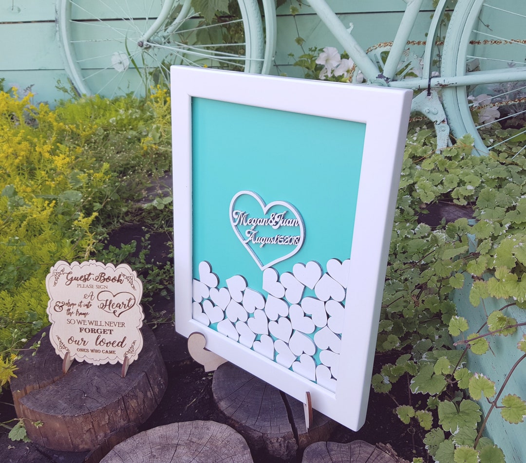 Personalized Engraved Wedding Drop Box, Custom Drop Box, Wedding Frame ...