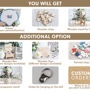 Princess Guest Book Birthday Wood Guest Book Quinceañera Acrylic Guest ...