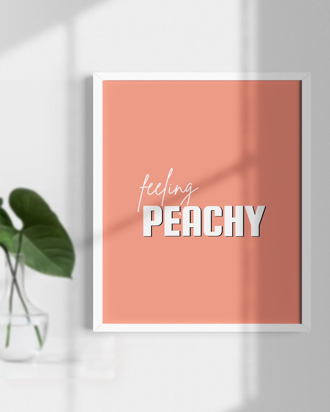 Feeling Peachy Digital Print, Peach Decor, Bathroom Wall Art, Peach ...