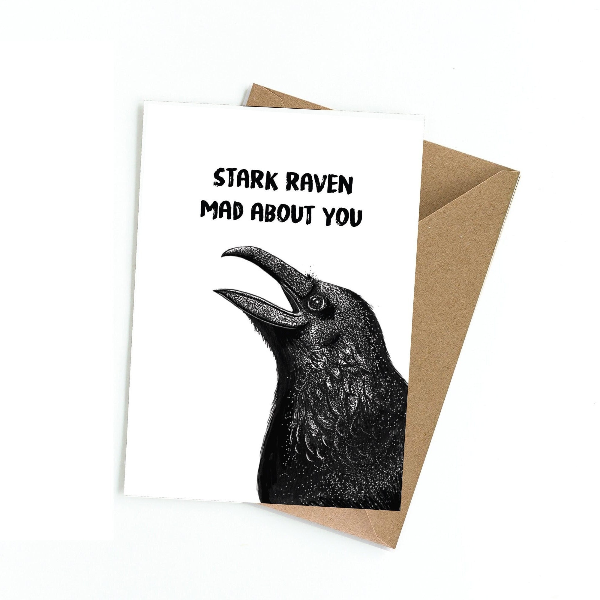 Raven Anniversary Card Alternative Cards Funny Bird Puns Crow ...