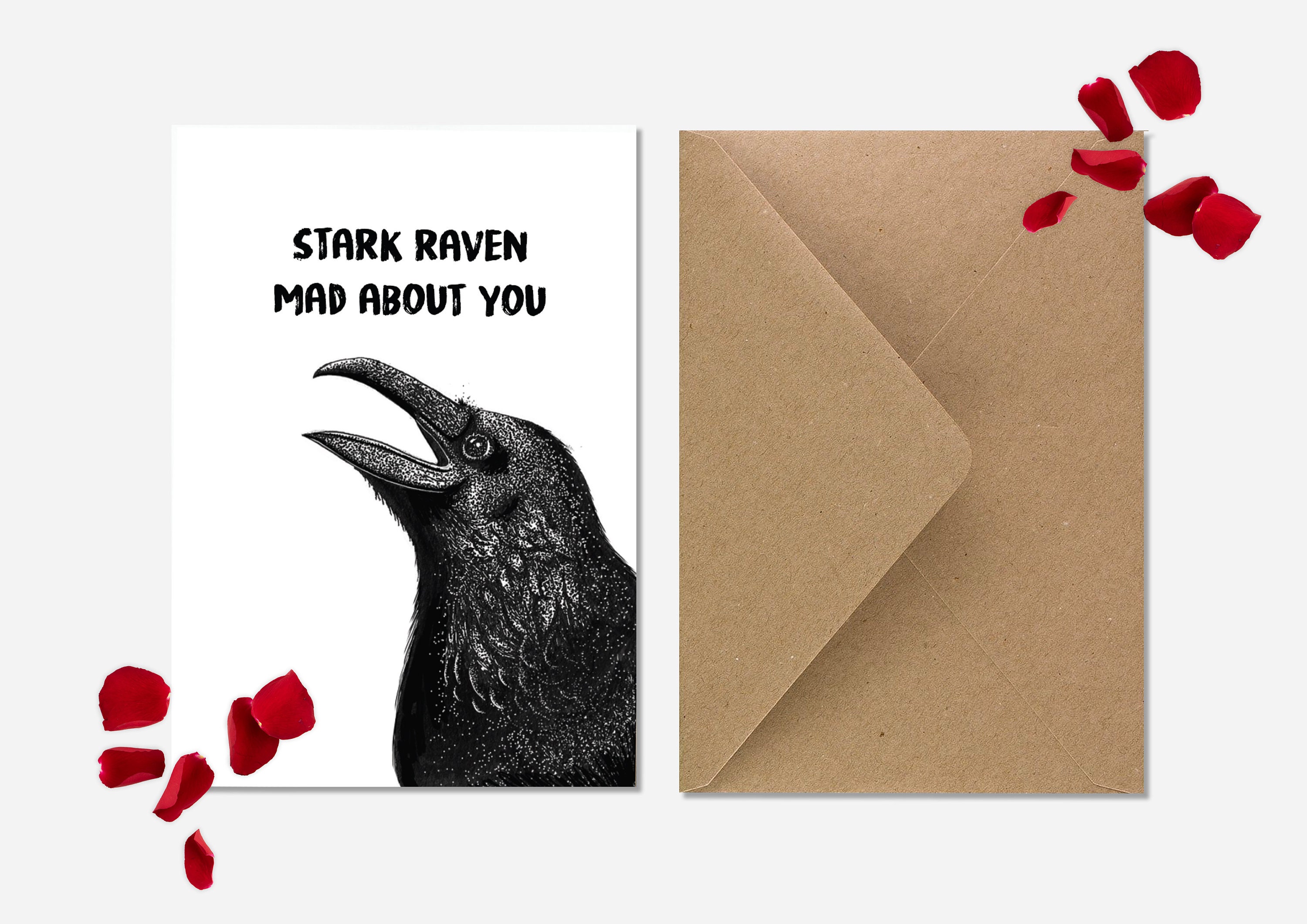 Raven Anniversary Card Alternative Cards Funny Bird Puns Crow ...
