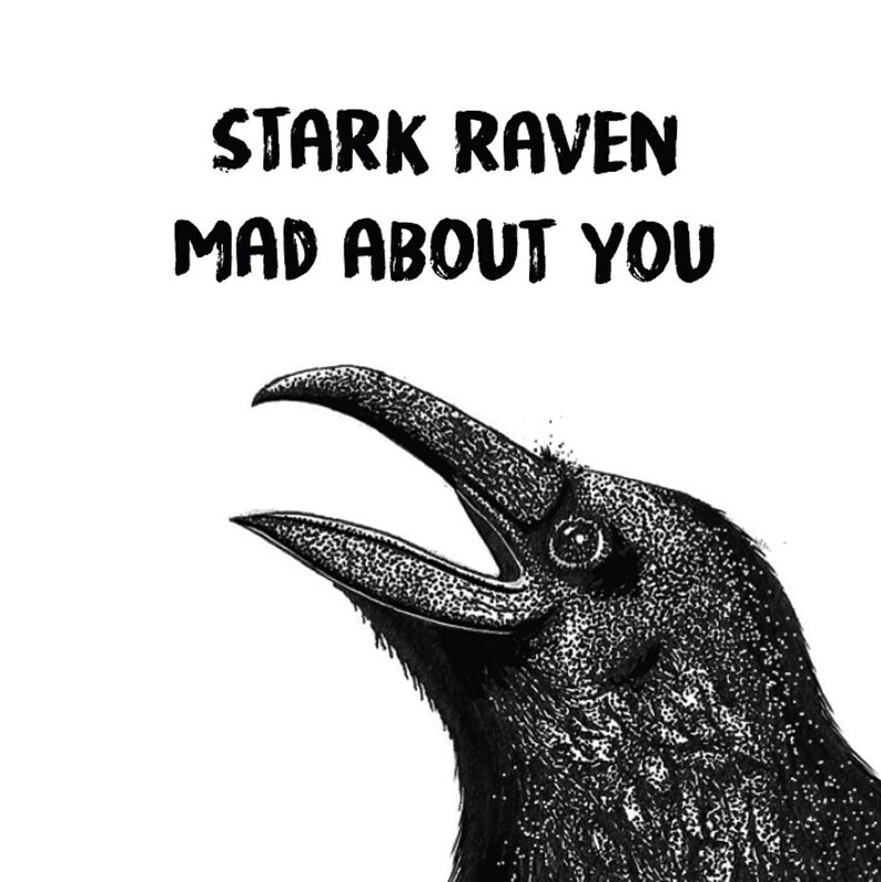 Raven Anniversary Card Alternative Cards Funny Bird Puns Crow ...