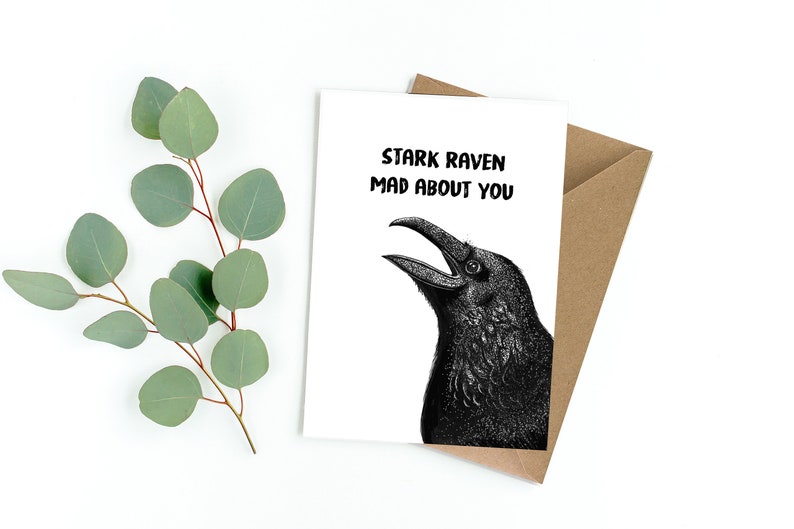 Raven Anniversary Card Alternative Cards Funny Bird Puns Crow ...
