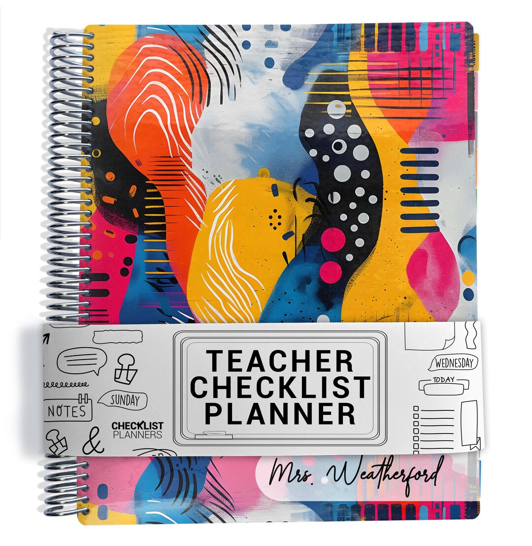 TEACHER Checklist Planner, Lesson Planner, 2026-2027, School Year ...