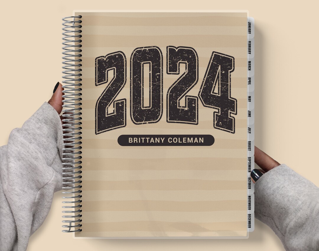 Checklist Planner, 2024 Varsity University Trendy Design, Personalized ...