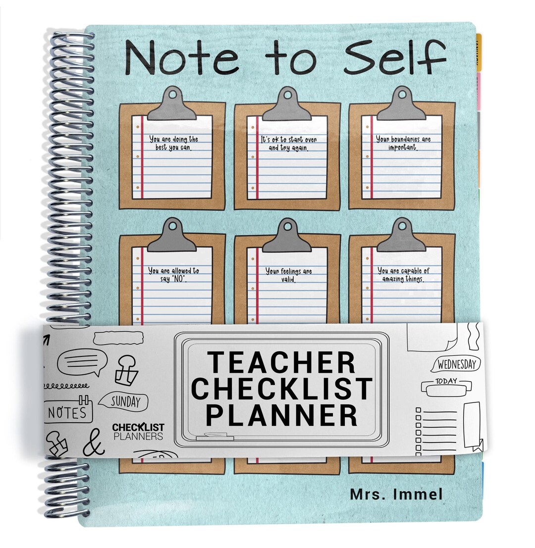 TEACHER Checklist Planner, Lesson Planner, 2026-2027, School Year ...