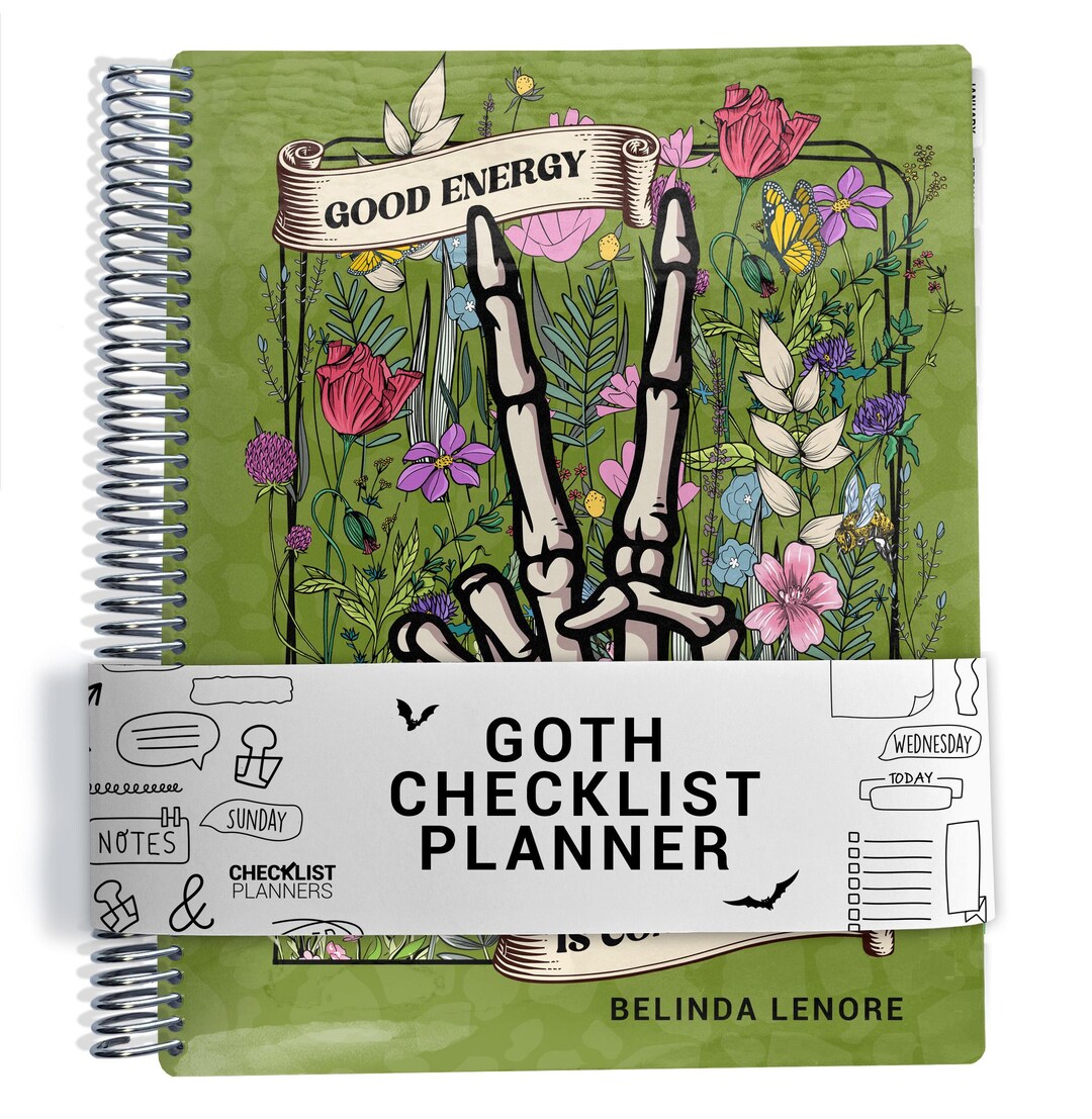Goth Checklist Planner, to Do List Planner, 2025-2026, Personalized ...