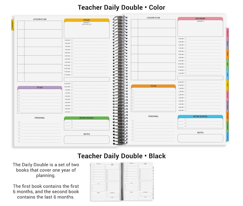 TEACHER Checklist Planner, Lesson Planner, 2026-2027, School Year ...