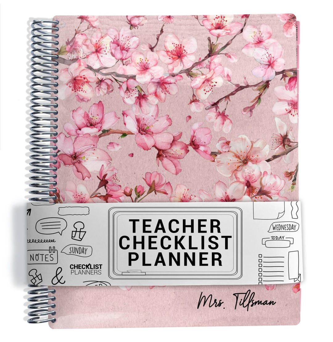 TEACHER Checklist Planner, Lesson Planner, 2025-2026, School Year ...