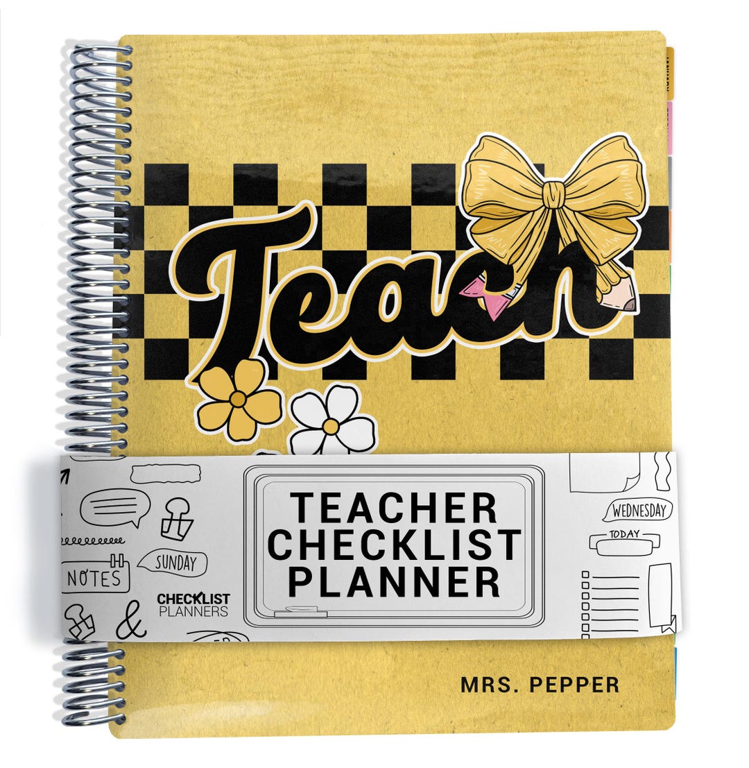 TEACHER Checklist Planner, Lesson Planner, 2025-2026 School Year ...
