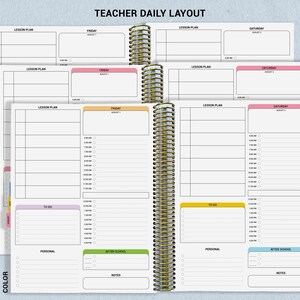 TEACHER Checklist Planner, Lesson Planner, 2025-2026, School Year ...