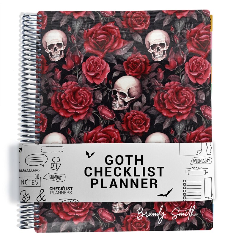 Goth Checklist Planner, to Do List Planner, 2026-2027, Personalized ...