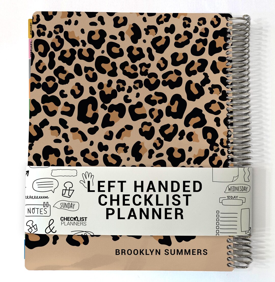 Left Handed Planner, for Leftys, Checklist Planner, to Do List Planner ...