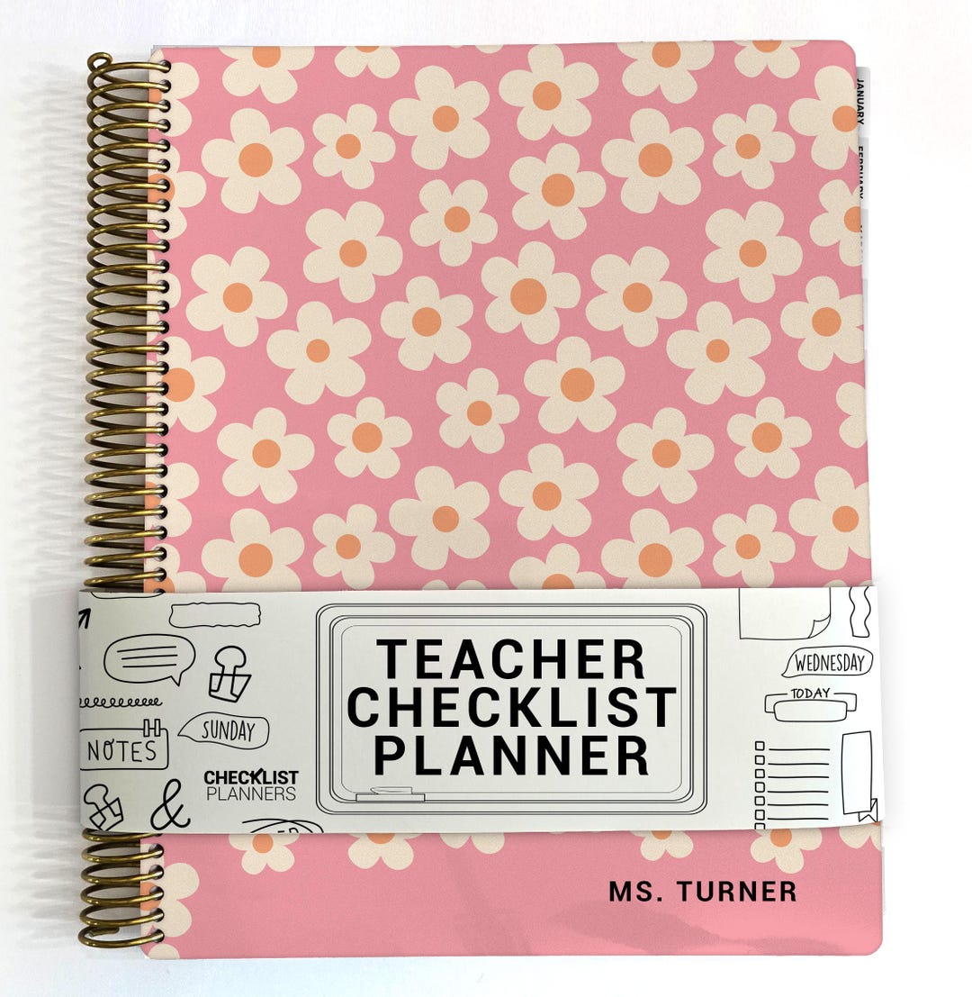 TEACHER Checklist Planner, Lesson Planner, 2025-2026, School Year ...