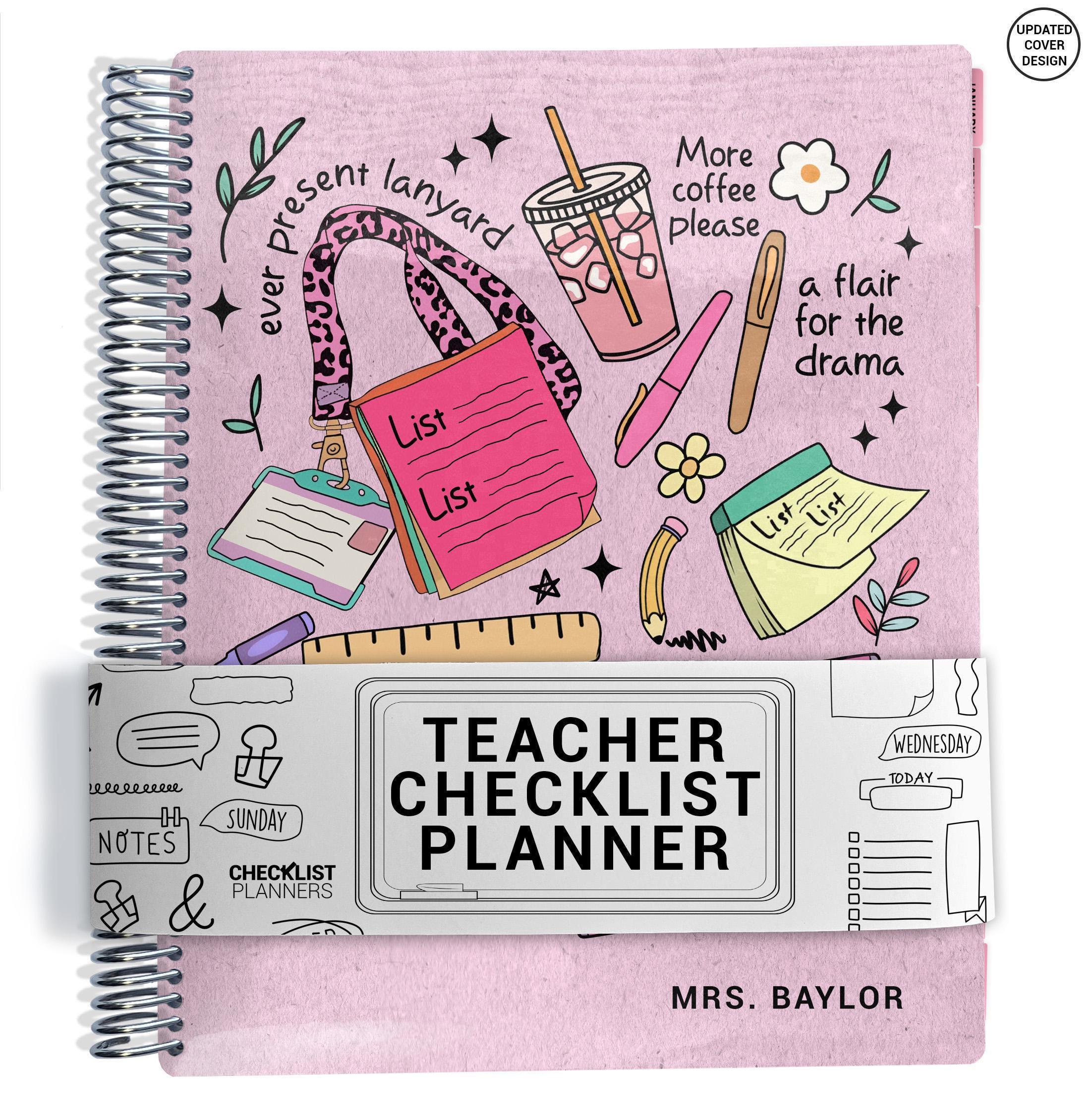 TEACHER Checklist Planner, Lesson Planner, 2026-2027, School Year ...
