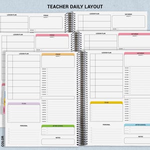 TEACHER Checklist Planner, Lesson Planner, 2026-2027 School Year ...