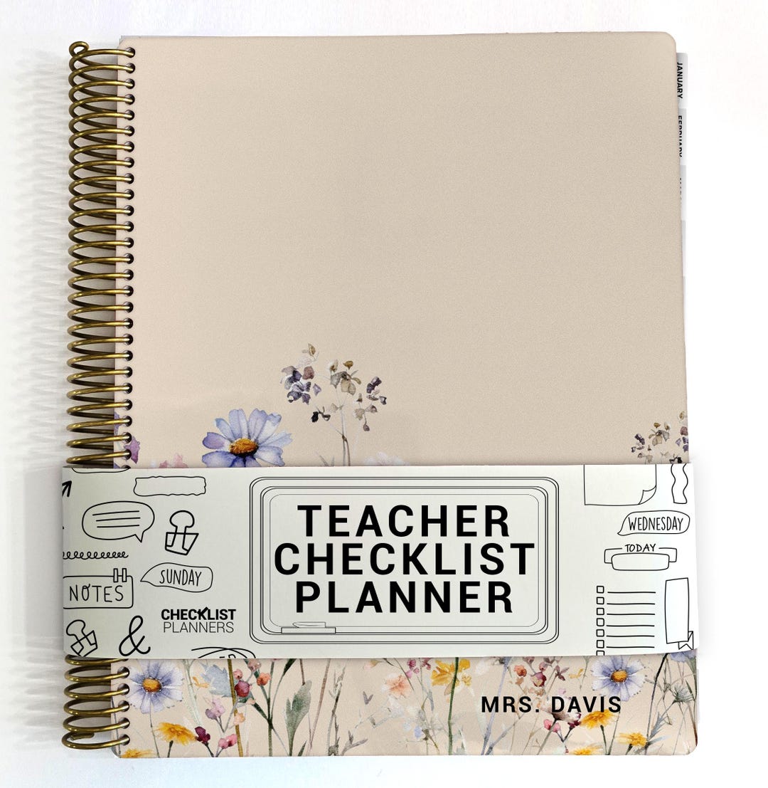 TEACHER Checklist Planner, Lesson Planner, 2025-2026, School Year ...