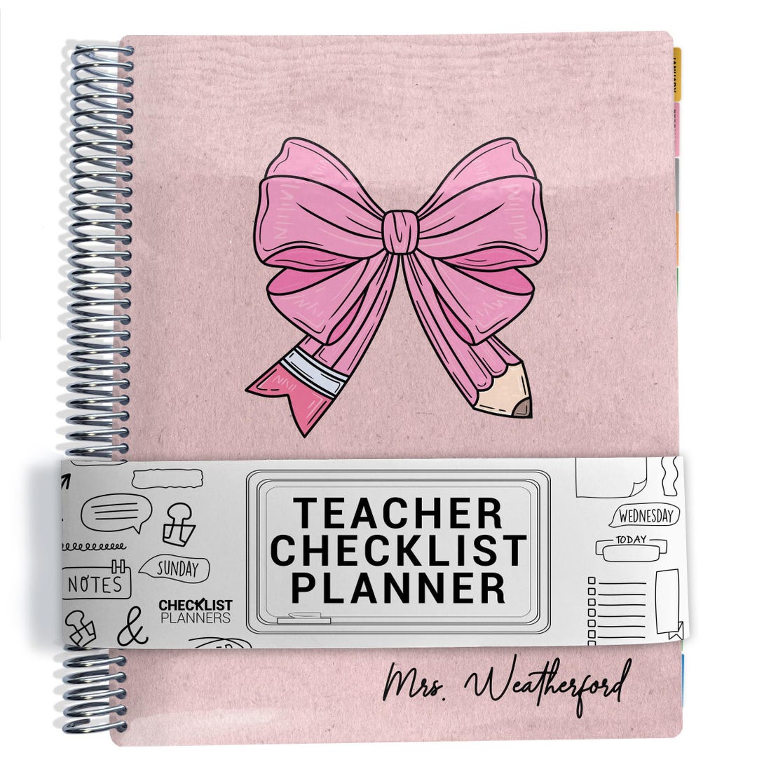 TEACHER Checklist Planner, Lesson Planner, 2025-2026, School Year ...