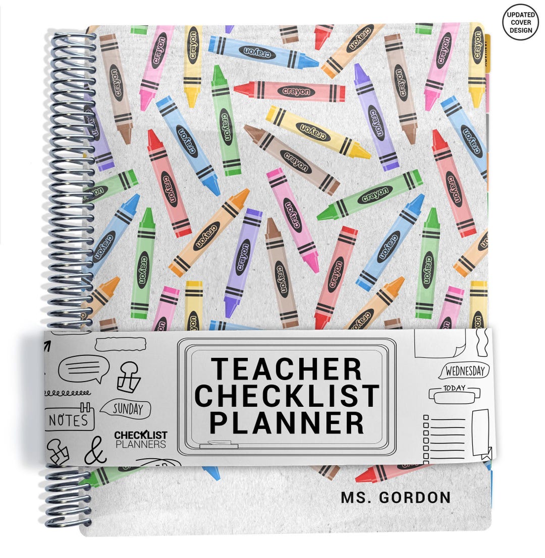 TEACHER Checklist Planner, Lesson Planner, 2026-2027, School Year ...