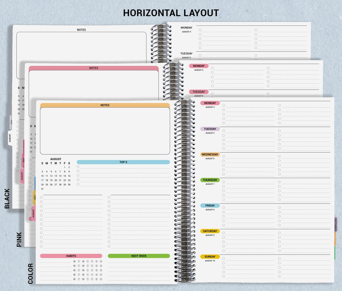 Male Planners for MEN, Checklist Planner, to Do List Planner, 2026-2027 ...
