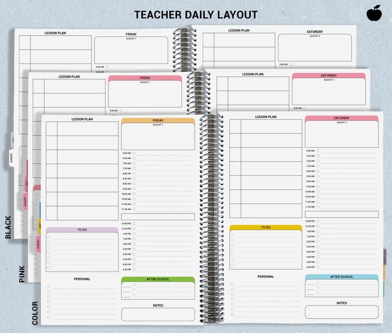 TEACHER Checklist Planner, Lesson Planner, 2026-2027, School Year ...