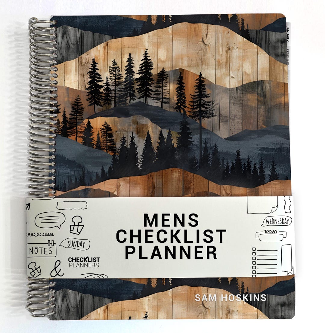 Male Planners for MEN, Checklist Planner, to Do List Planner, 2025-2026 ...