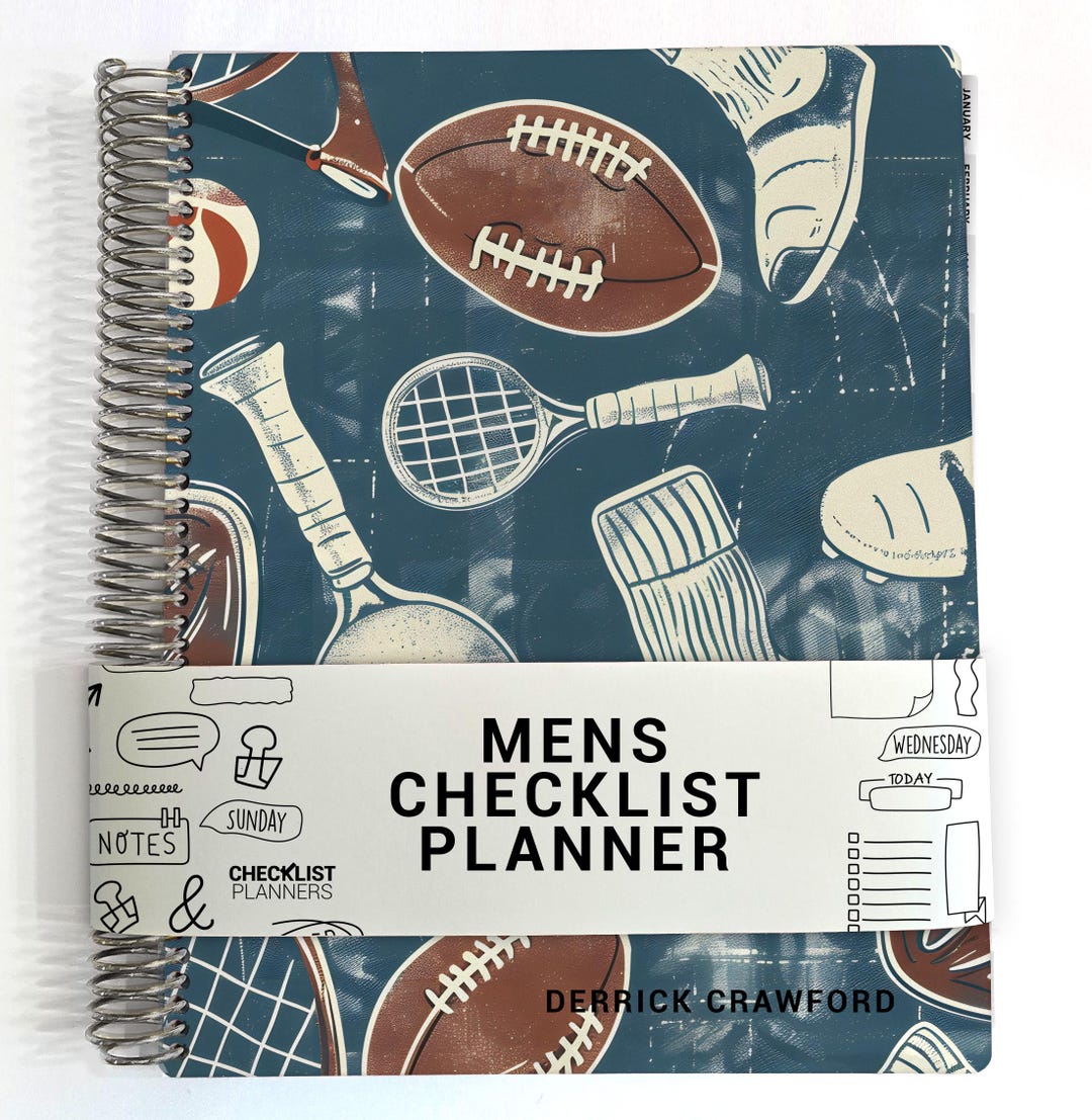 Male Planners for MEN, Checklist Planner, to Do List Planner, 2024-2025 ...