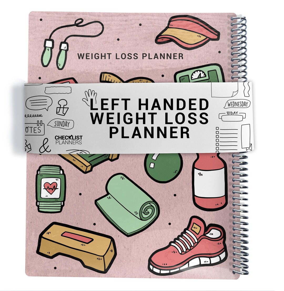 Left Hand Weight Loss Planner, OMAD 2MAD 3MAD, Fitness Journal, Doodle ...