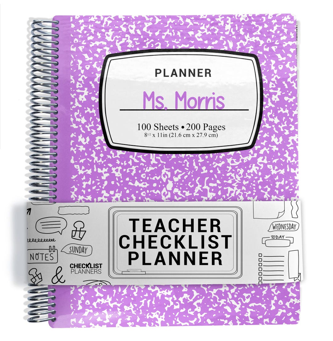 TEACHER Checklist Planner, Lesson Planner, 2025-2026, School Year ...