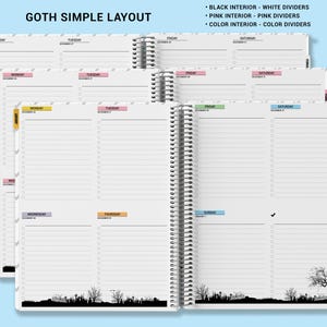 Goth Checklist Planner, to Do List Planner, 2024-2025, 2025-2026 ...