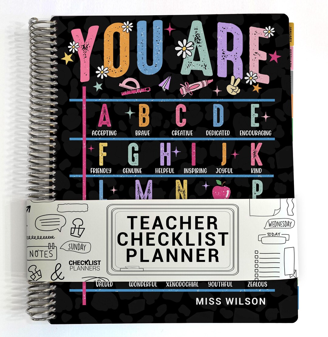 TEACHER Checklist Planner, Lesson Planner, 2025-2026, School Year ...