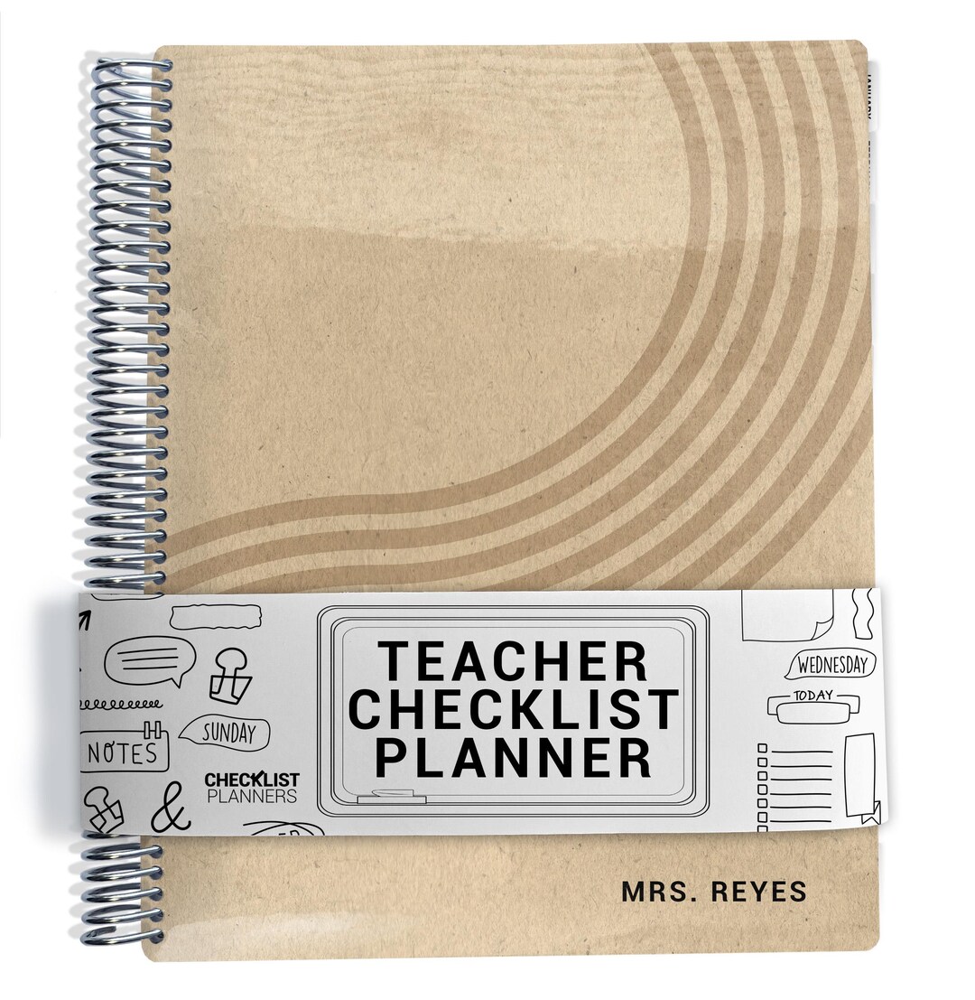 TEACHER Checklist Planner, Lesson Planner, 2025-2026, School Year ...
