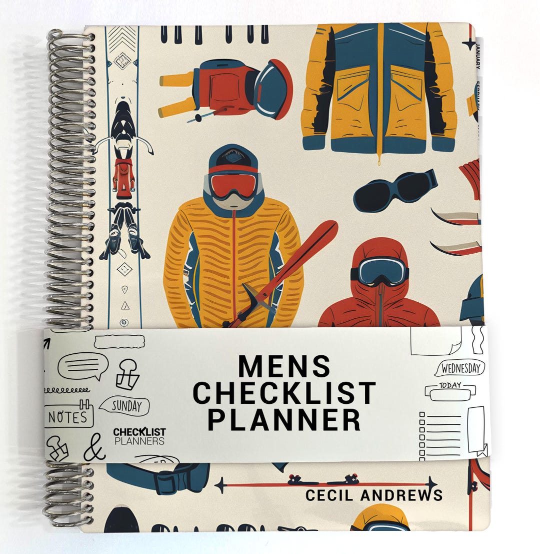 Male Planners for MEN, Checklist Planner, to Do List Planner, 2024-2025 ...