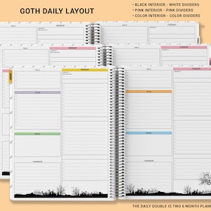 Goth Checklist Planner, to Do List Planner, 2024-2025, 2025-2026 ...