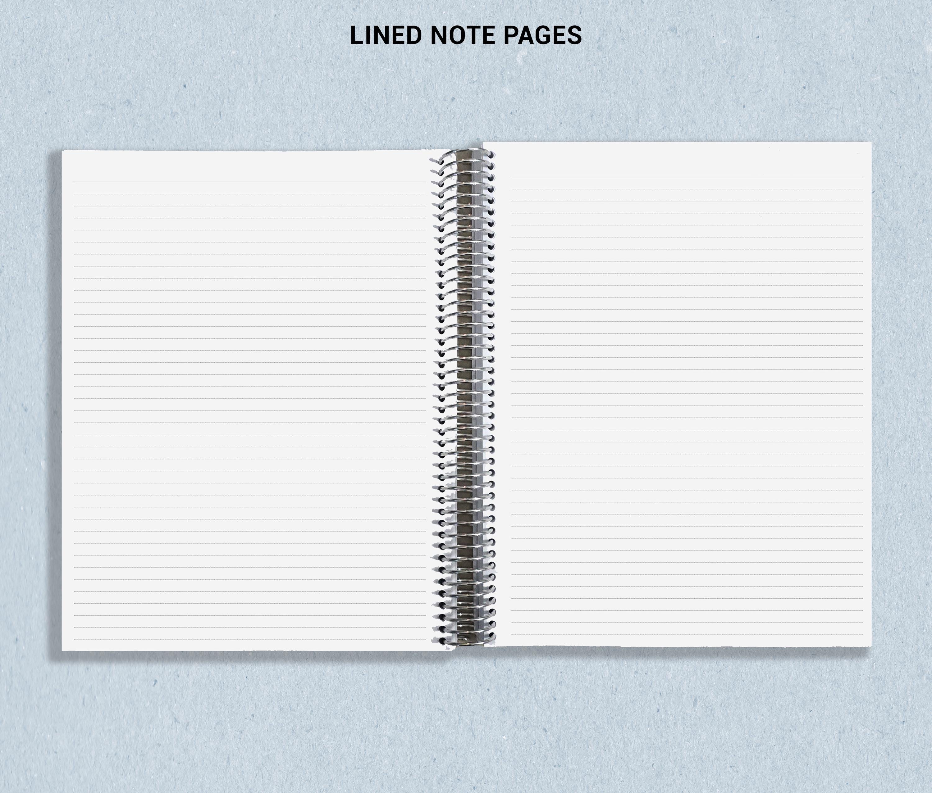 Notebooks, Personalized Lined Notebook - Silver Coil - Etsy