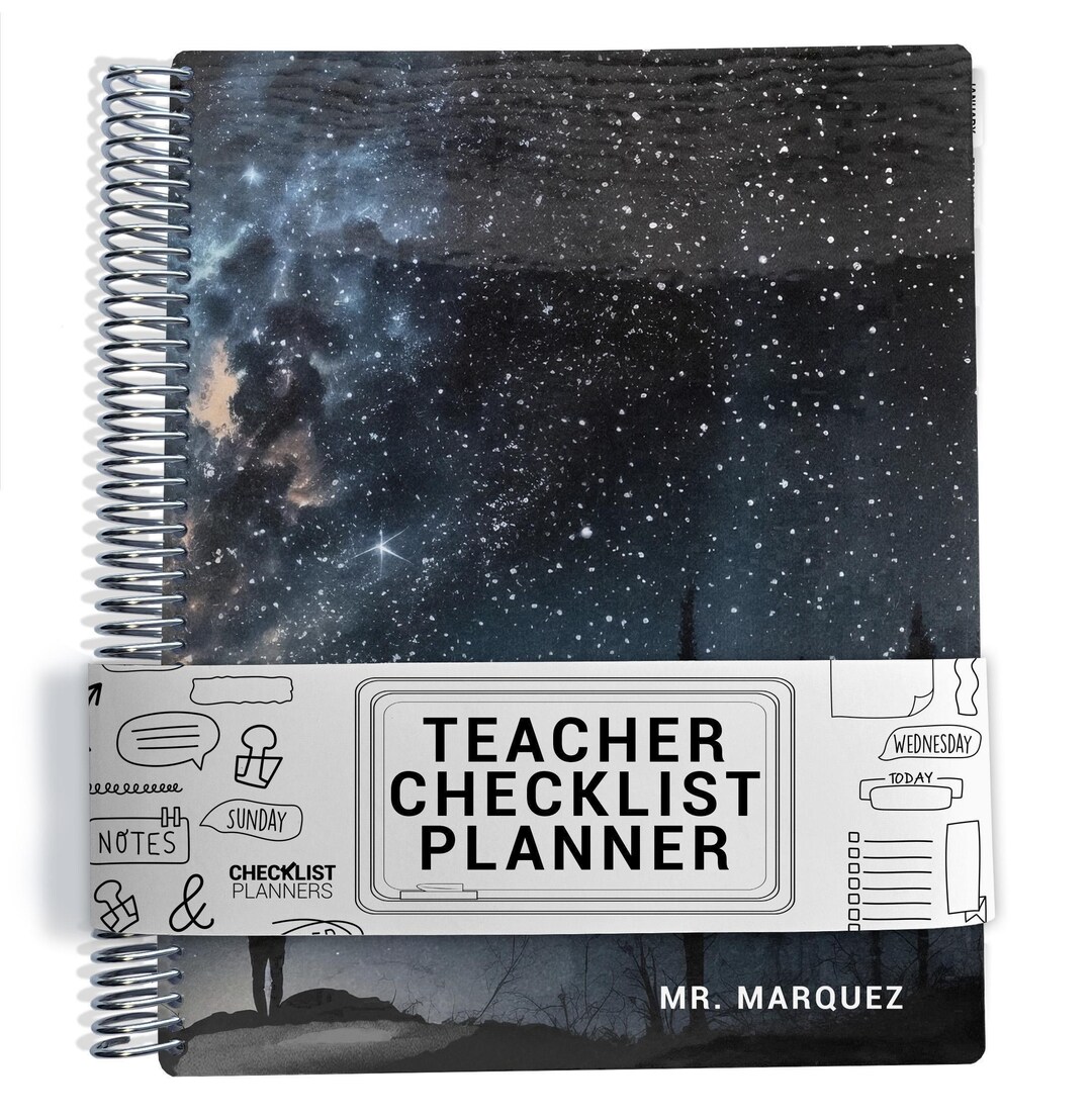 Male TEACHER Checklist Planner, Lesson Planner, 2026-2027, School Year ...
