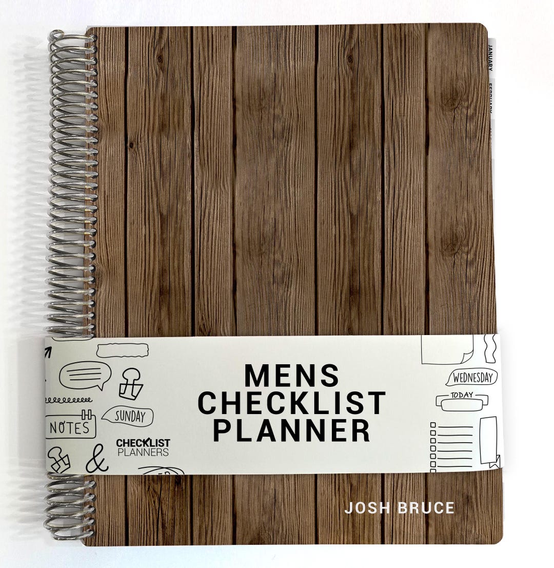 Male Planners for MEN, Checklist Planner, to Do List Planner, 2025-2026 ...