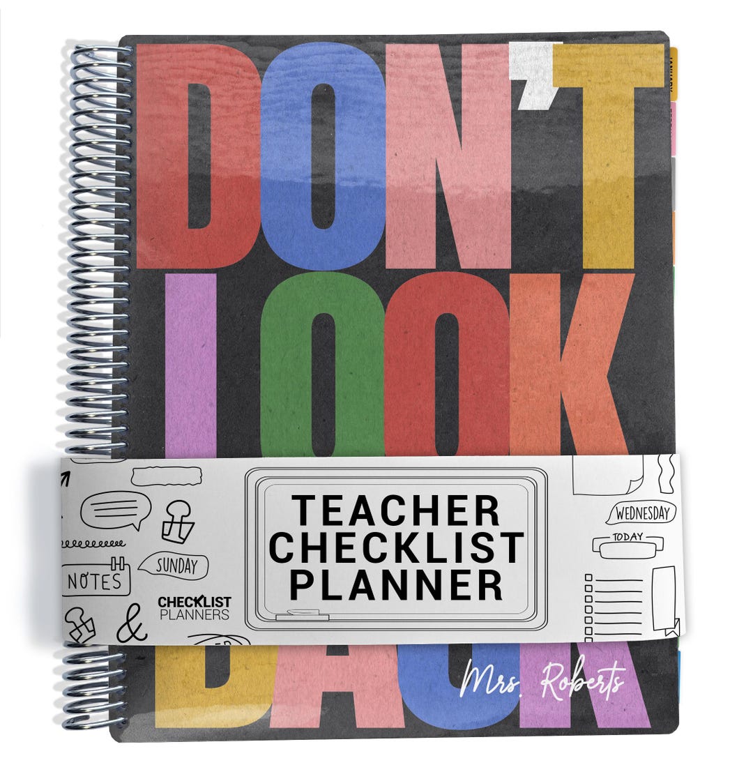 TEACHER Checklist Planner, Lesson Planner, 2026-2027, School Year ...