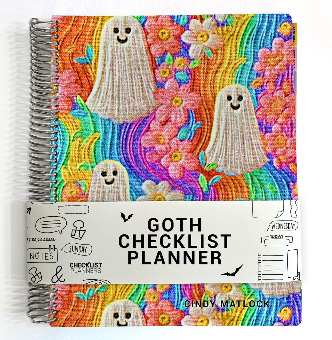 Goth Checklist Planner, to Do List Planner, 2024-2025, 2025-2026 ...