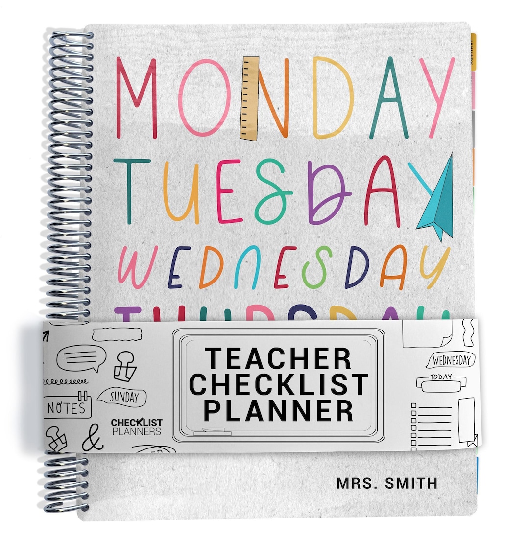 TEACHER Checklist Planner, Lesson Planner, 2025-2026, School Year ...