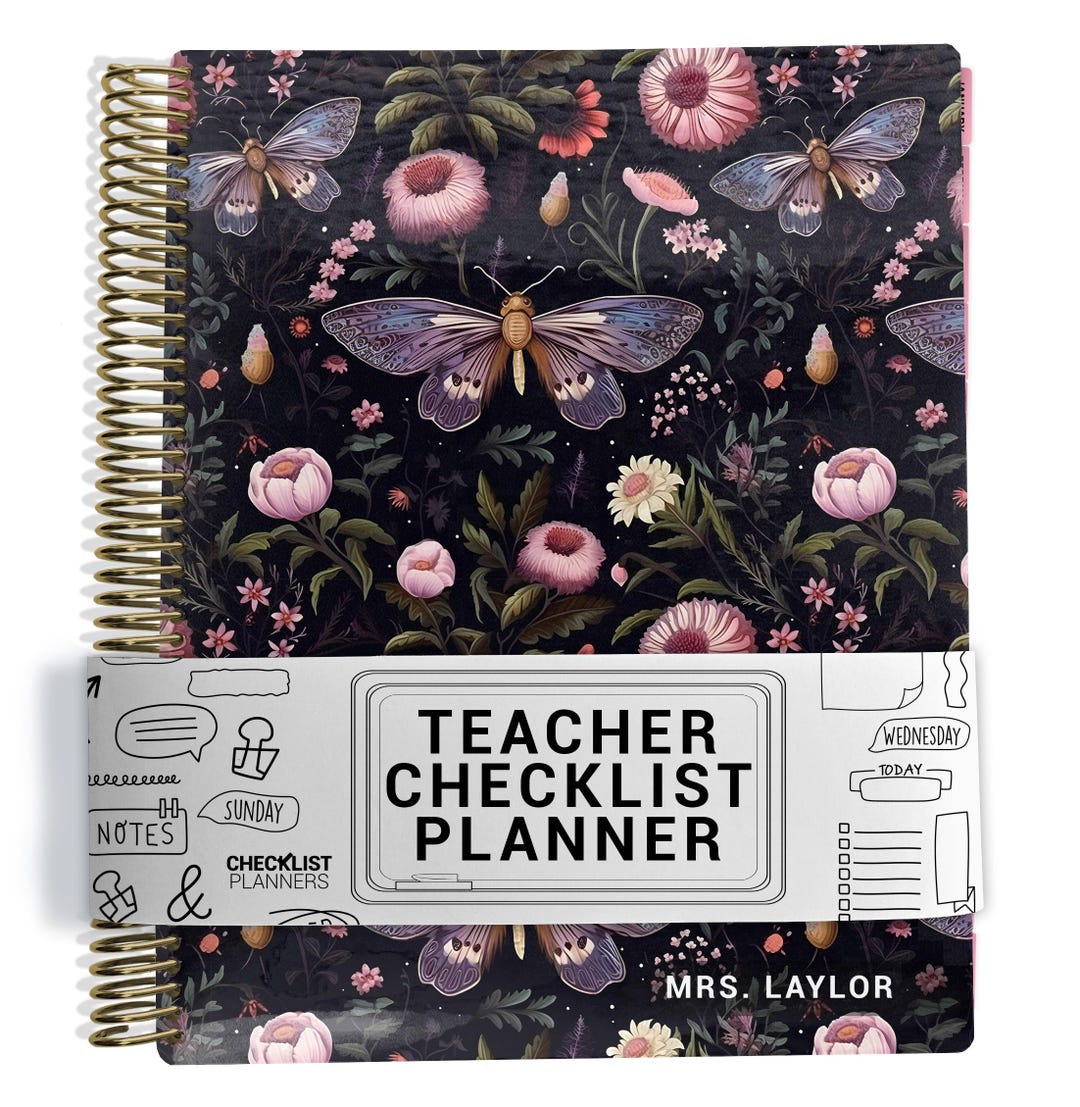 TEACHER Checklist Planner, Lesson Planner, 2025-2026, School Year ...